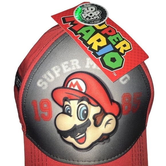 Nintendo | Accessories | Nwt Super Mario 3d Cap Baseball Hat Mario ...